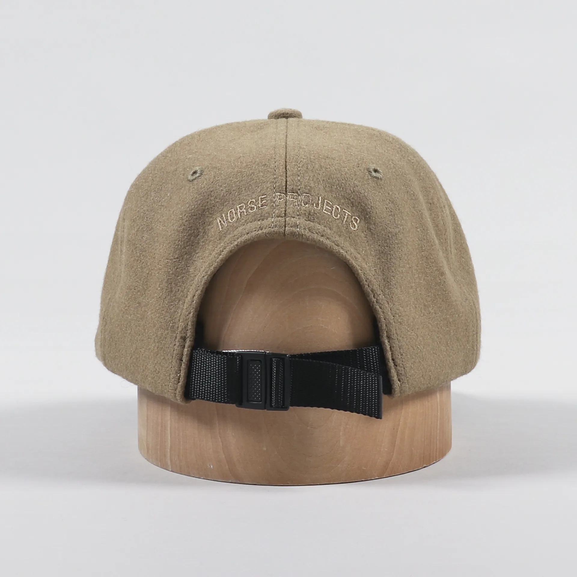 Norse Projects Mens Melton Cap Tab Series Logo Duffle Brown