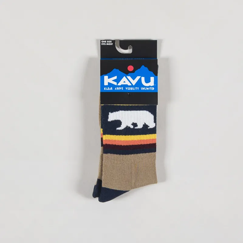 Kavu Moonwalk Socks Snow Bear