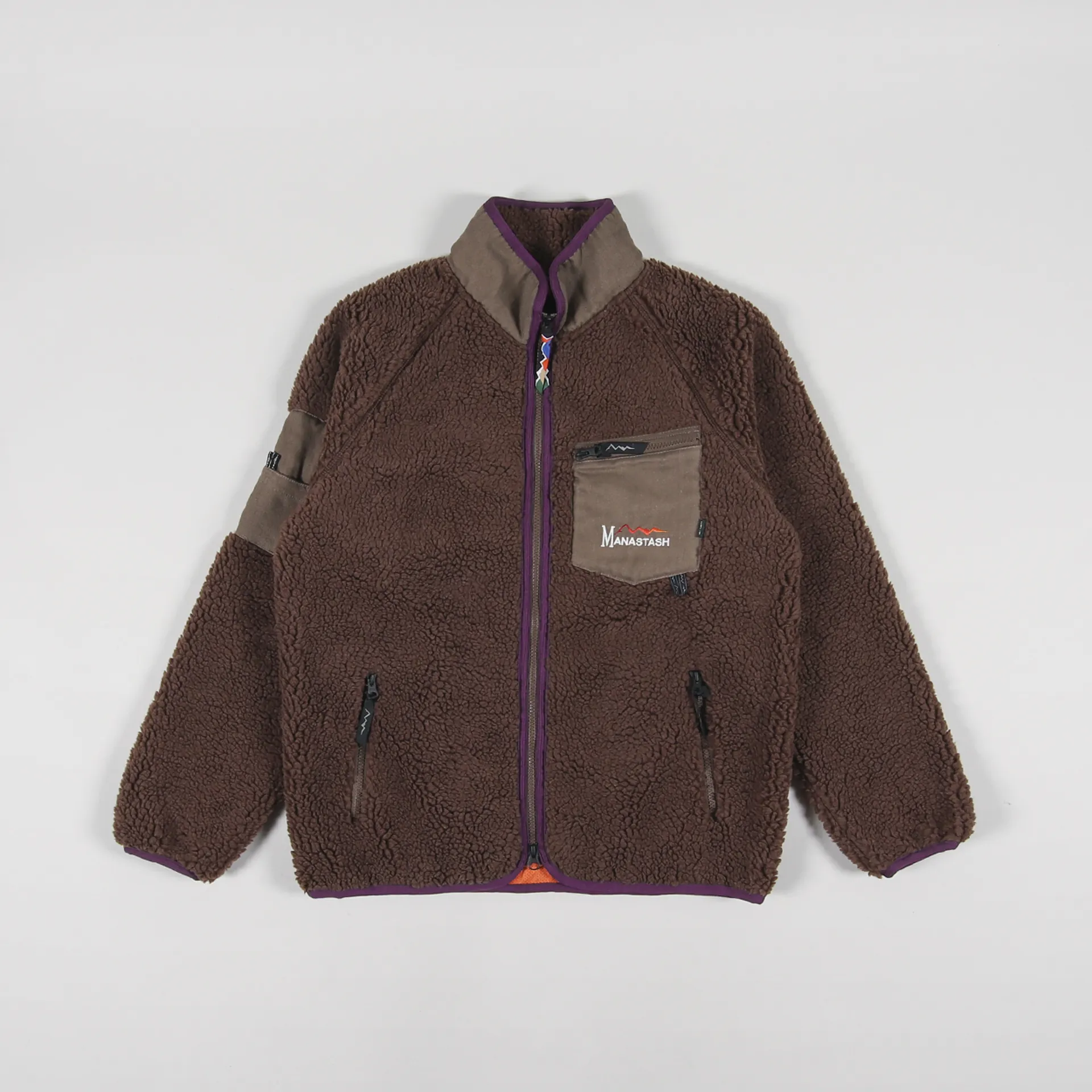 Manastash Mens Mt. Gorilla Fleece Jacket 22 Mocca Brown