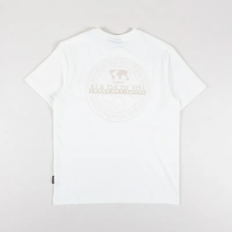 Napapijri Mens Graphic Kander Logo T Shirt White Heron