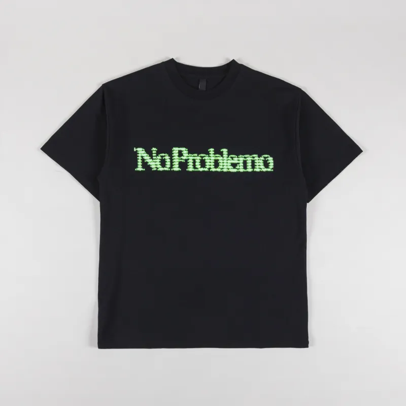 No Problemo Mens Graphic Printed Digi Problemo T Shirt Tee Black