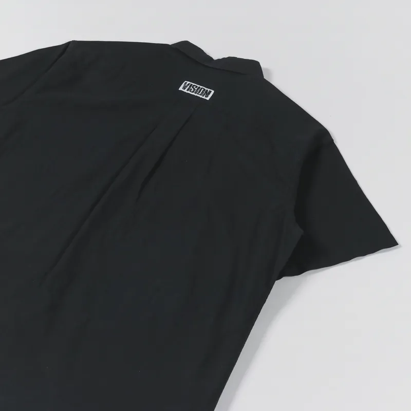 Vision Street Wear Mens SS OG Button Down Shirt Plain Black