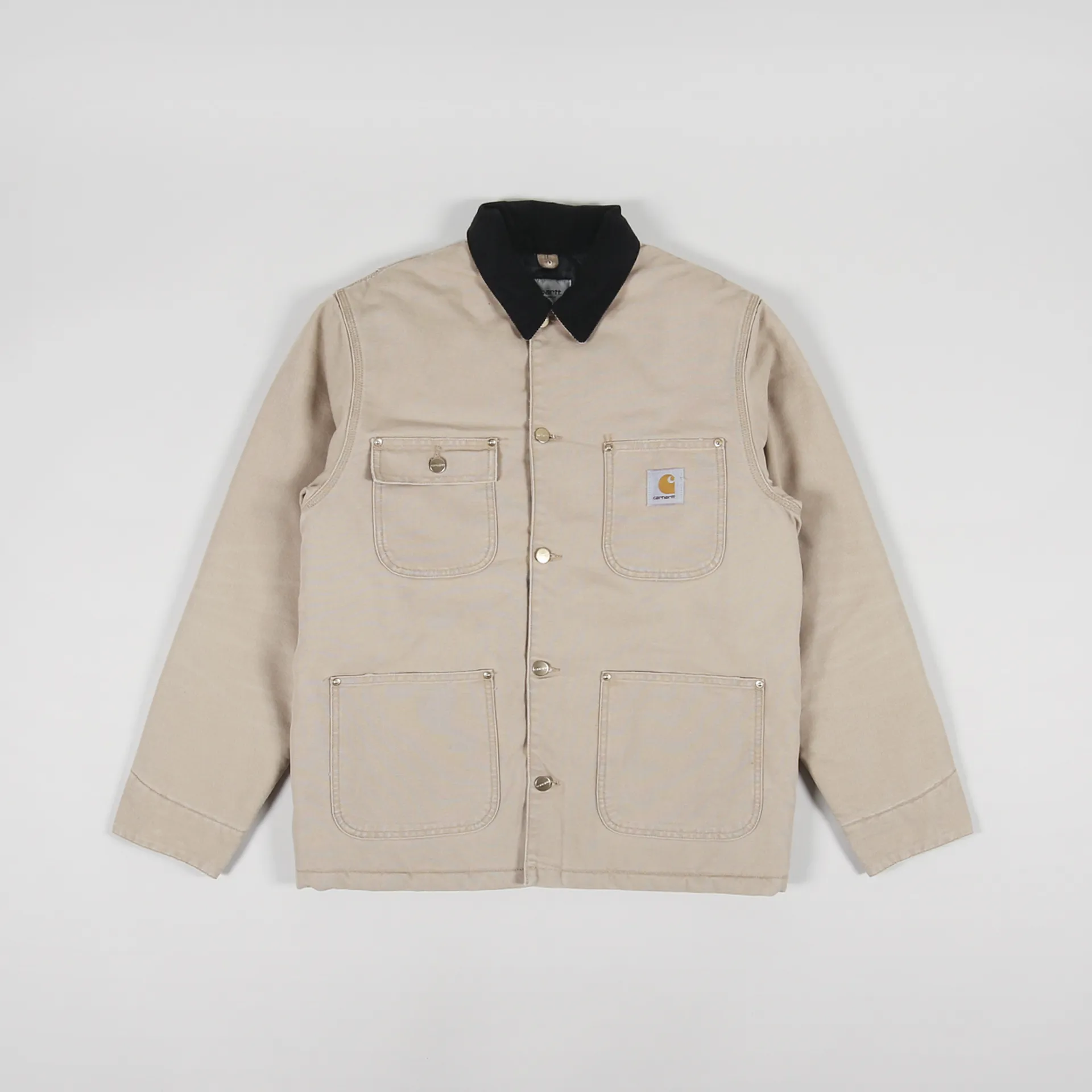Carhartt WIP Mens OG Chore Coat Dusty H Brown Black Winter Jacket