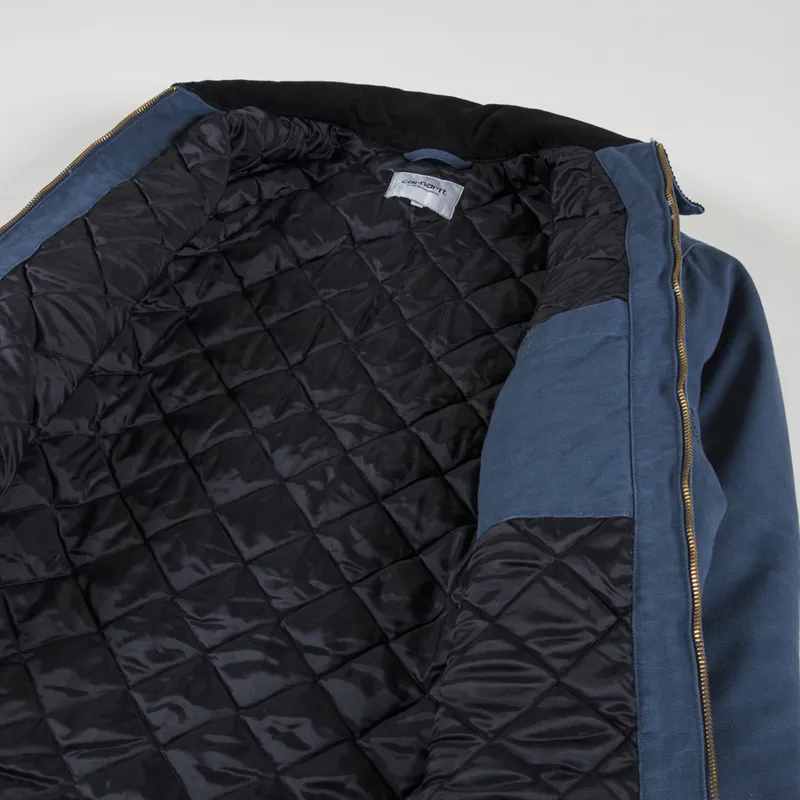 Carhartt WIP Mens OG Canvas Detroit Work Jacket Ore Blue Black