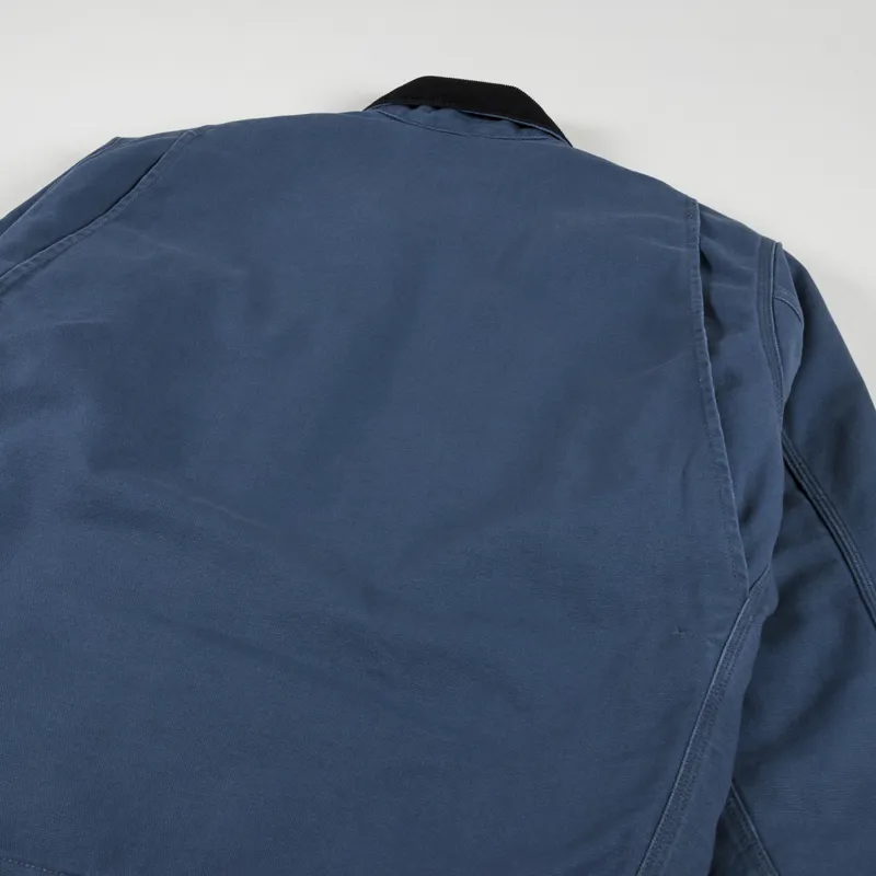 Carhartt WIP Mens OG Canvas Detroit Work Jacket Ore Blue Black