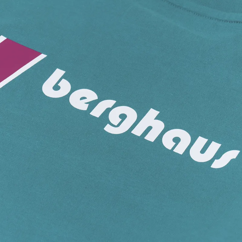 Men'Berghaus Original Heritage Logo Long Sleeve Tee Blue Green