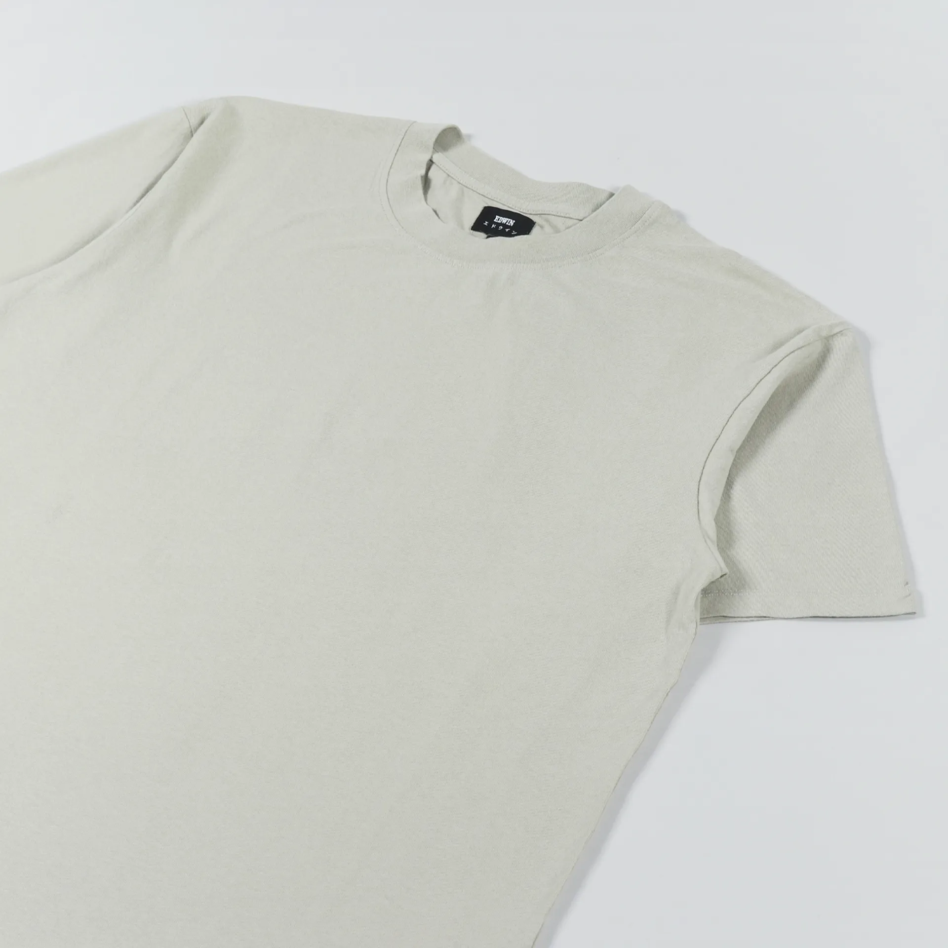 Edwin Mens Short Sleeve Oversize Basic T Shirt Abbey Stone
