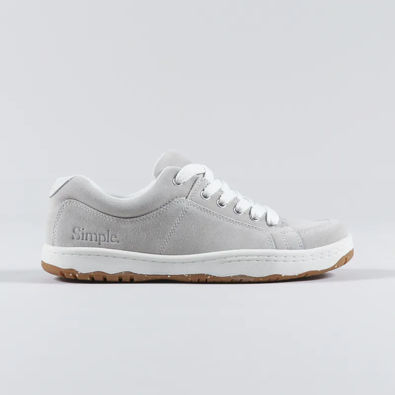 Simple Skate Shoes OS Standard Issue Trainers Oat Grey Suede