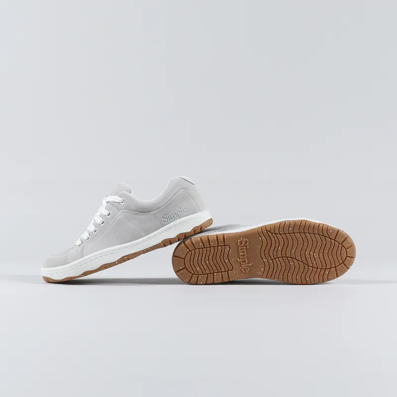 Simple Skate Shoes OS Standard Issue Trainers Oat Grey Suede