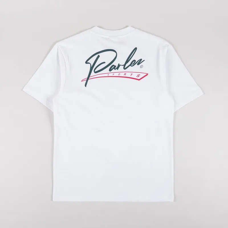 Parlez Mens Graphic Printed Inning Logo Tee T Shirt White