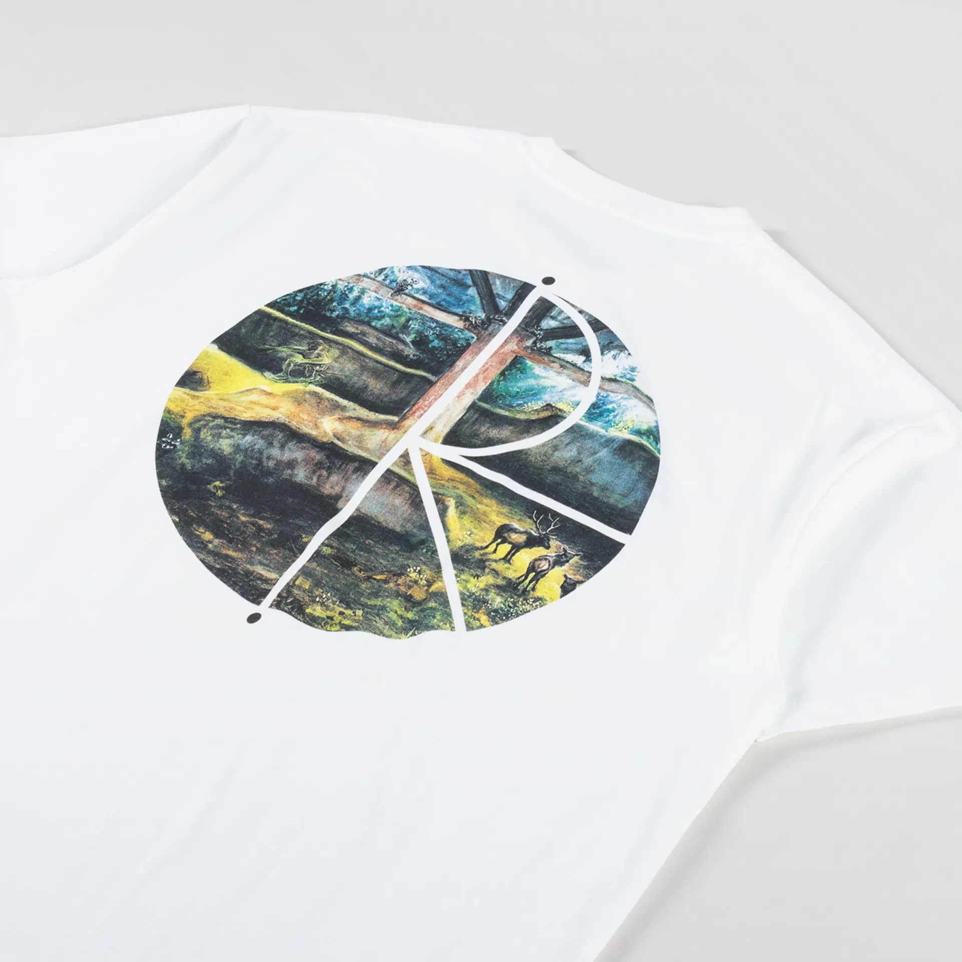 Polar Skate Co. Mens Fill Logo Burnside T Shirt Tee White