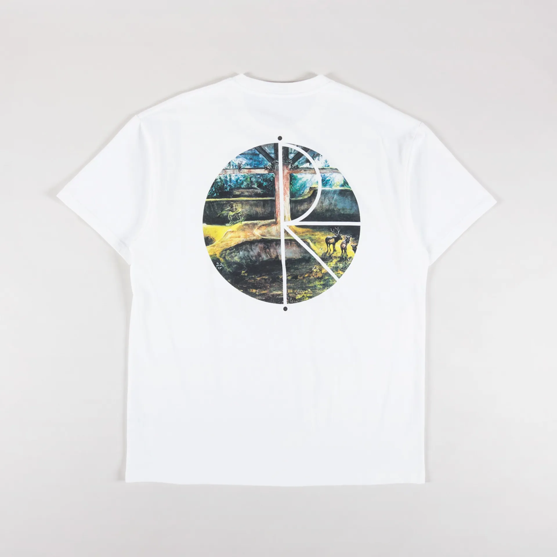 Polar Skate Co. Mens Fill Logo Burnside T Shirt Tee White