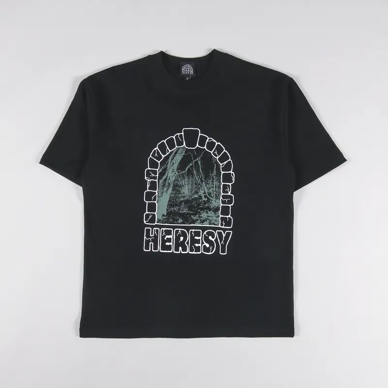 Heresy London Mens Short Sleeve Portal T Shirt Black