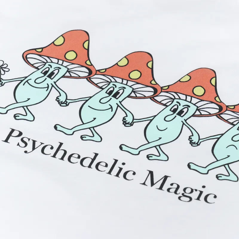 Edmmond Studios Mens Tee Psychedelic Magic Graphic T Shirt White