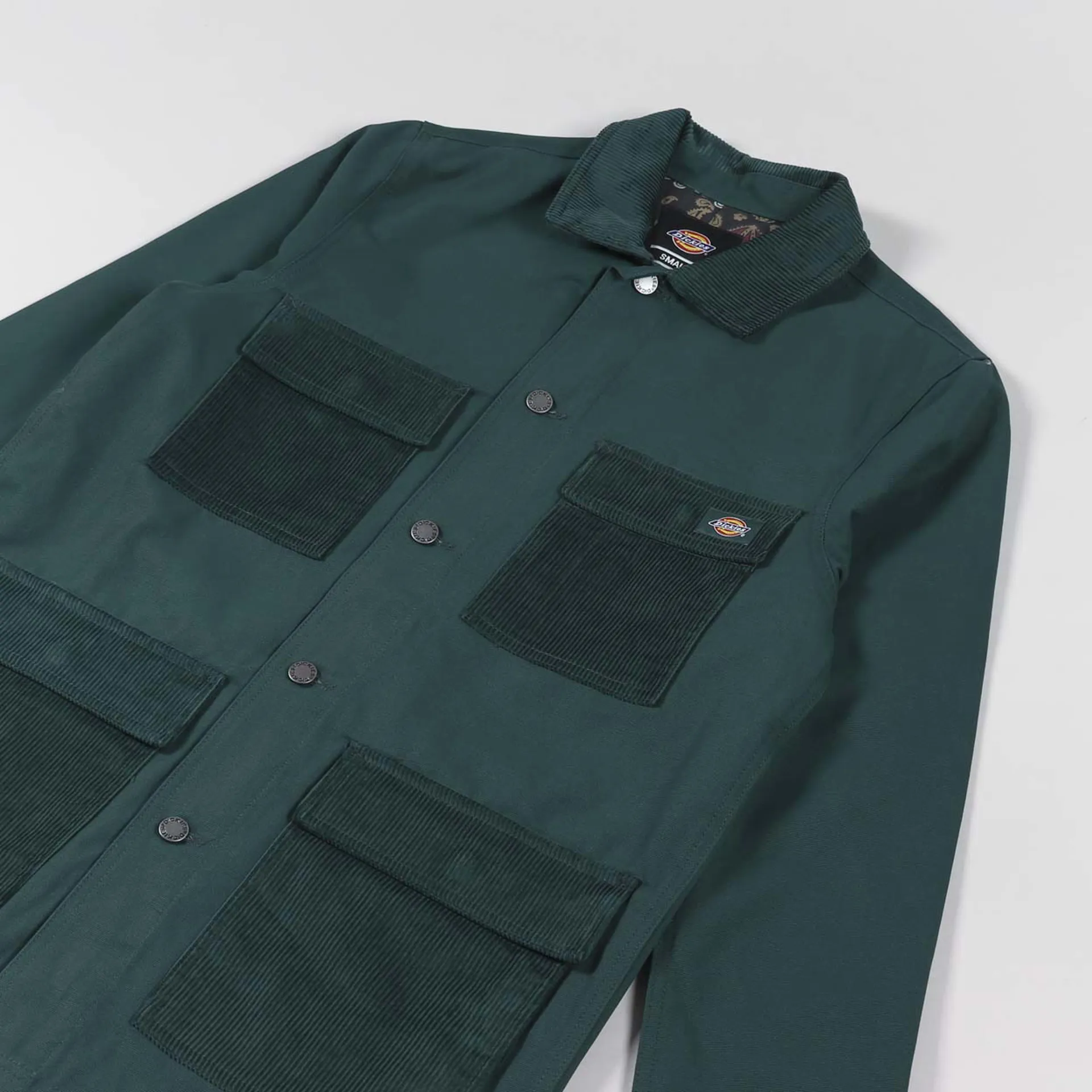 Dickies Life Mens Reworked Chore Coat Ponderosa Pine Green