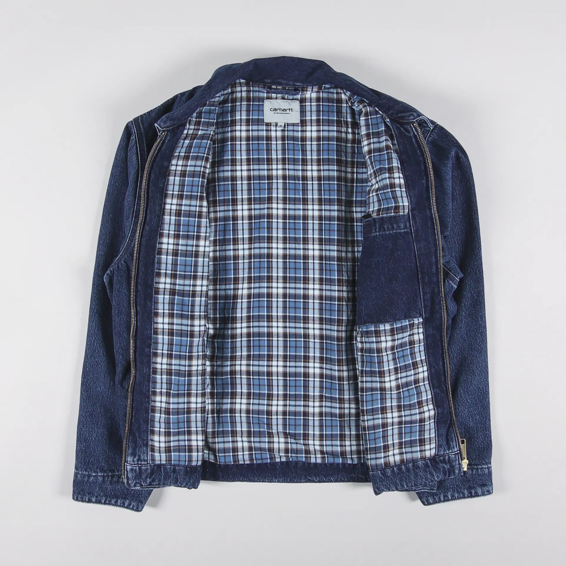 Carhartt WIP Mens Rider Jacket Blue Stone Washed Smith Denim