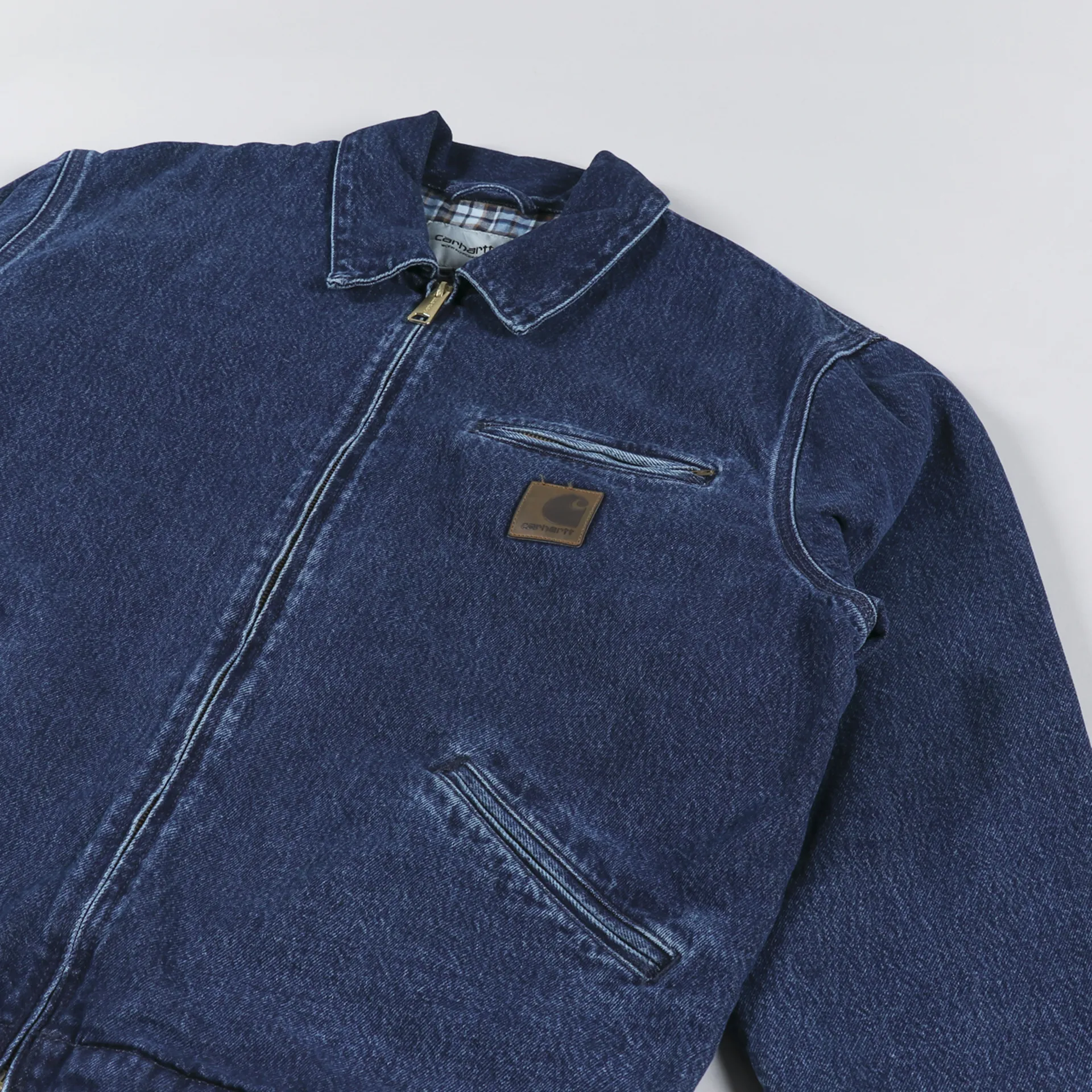 Carhartt WIP Mens Rider Jacket Blue Stone Washed Smith Denim