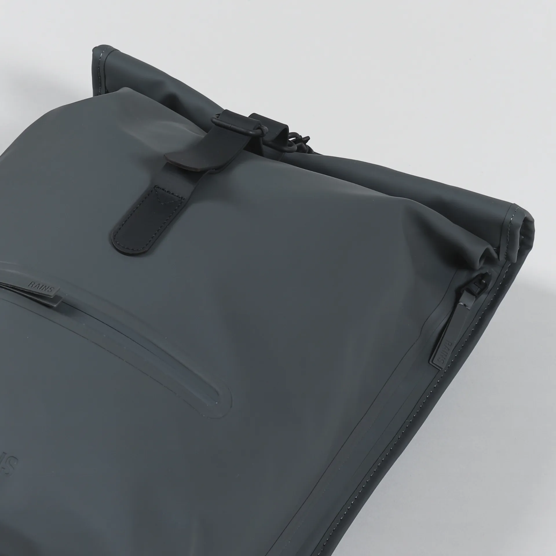 Rains Waterproof Bag Rolltop Rucksack Slate Grey Backpack