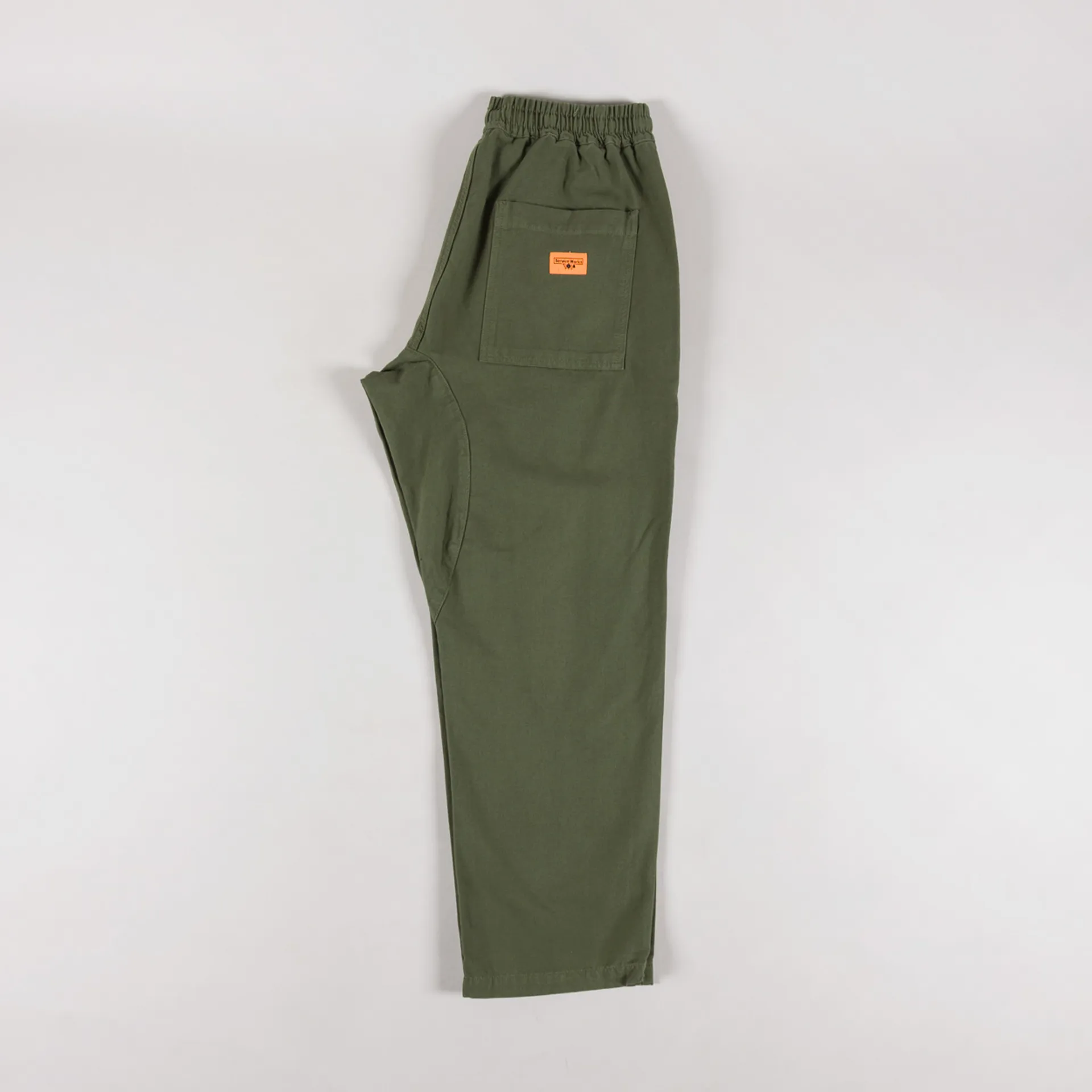 Service Works Mens Classic Canvas Chef Trousers Pants Olive