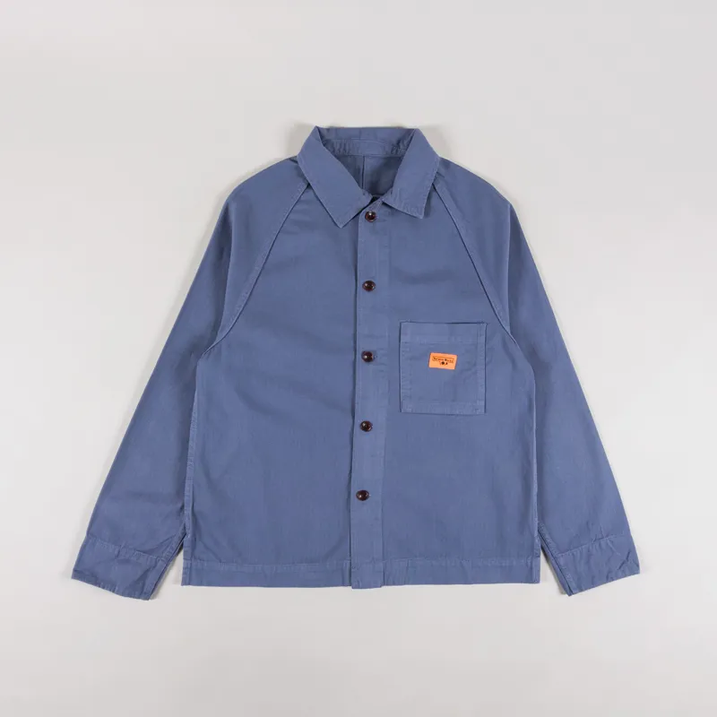 Service Works Mens Herringbone Front Of House Jacket Harbour Blue