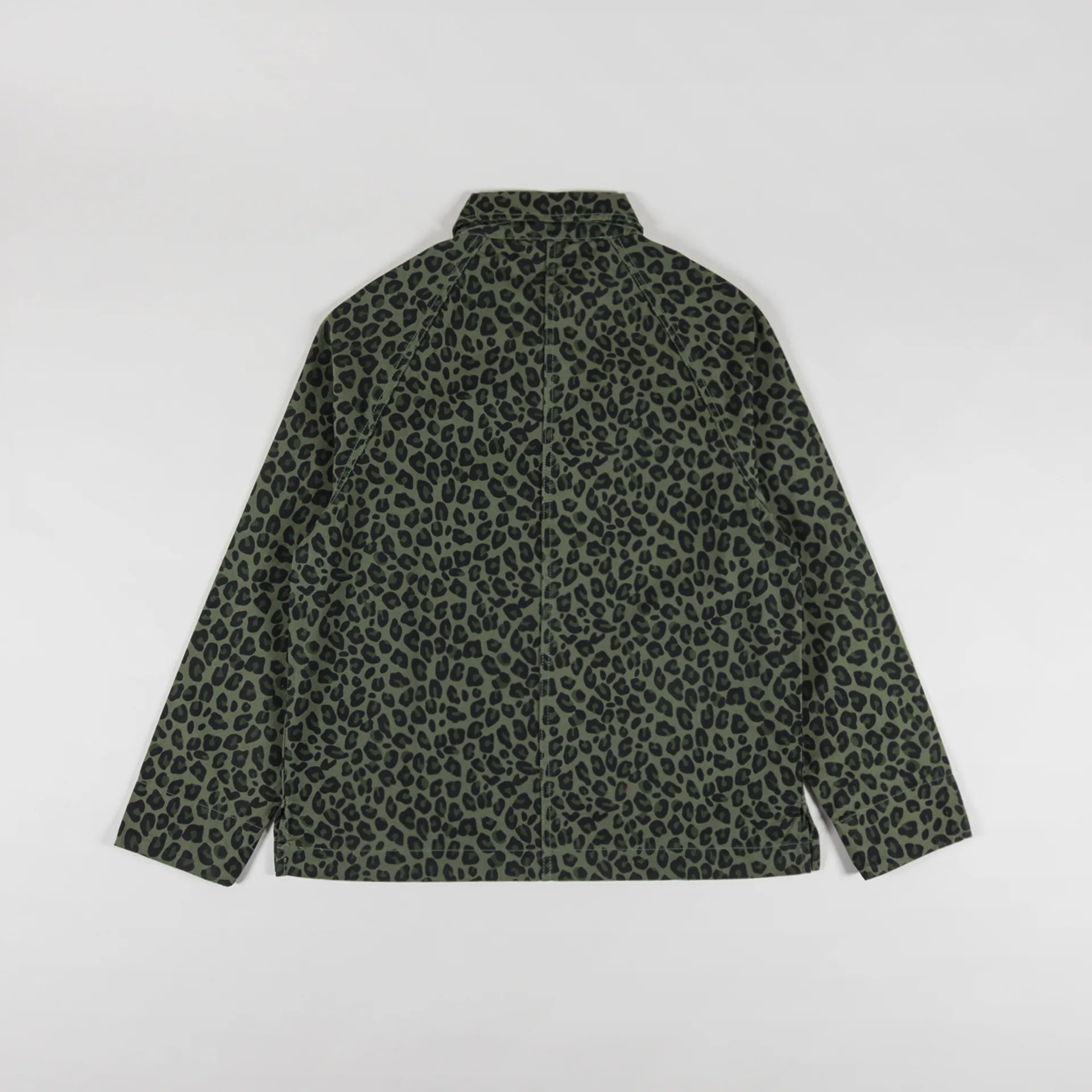 Service Works Mens Front Of House Jacket Green Leopard