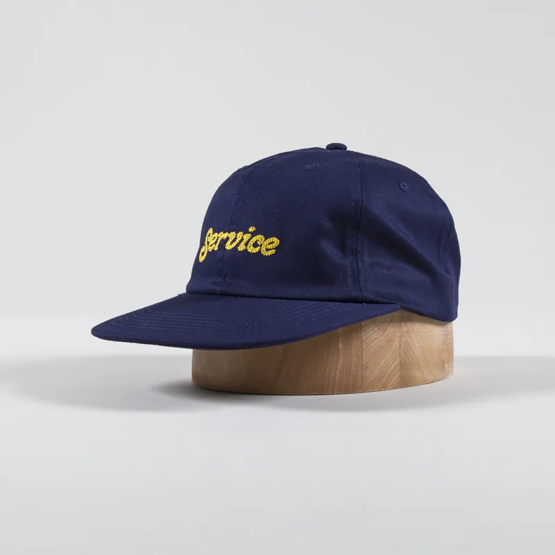 Service Works Mens 6 Panel Chainstitch Cap Hat Blue Navy