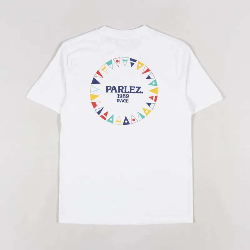 Parlez Mens Short Sleeve Sabre Graphic Logo T Shirt White