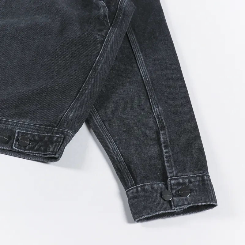 Carhartt WIP Mens Saledo Jacket Black Stone Washed Maitland Denim