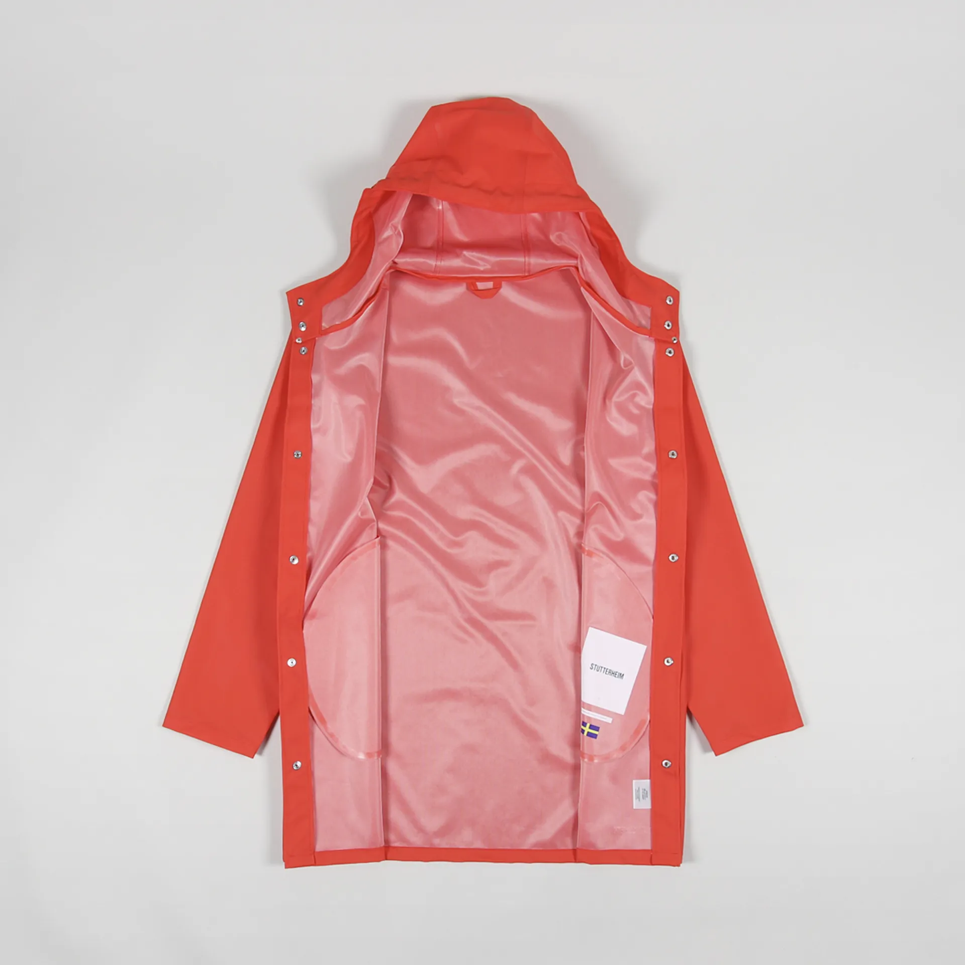 Stutterheim Mens Stockholm Lightweight Jacket Fade Red