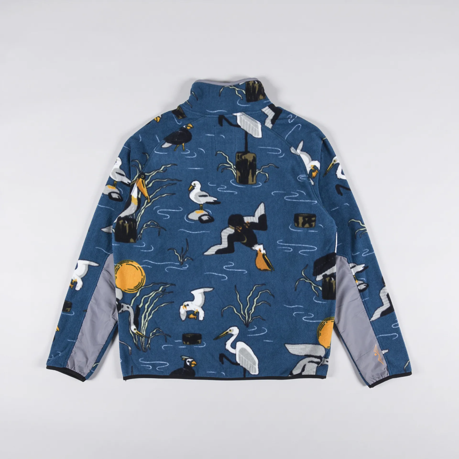 Kavu Mens Outdoor Teannaway Pullover Fleece Angling Birds Blue
