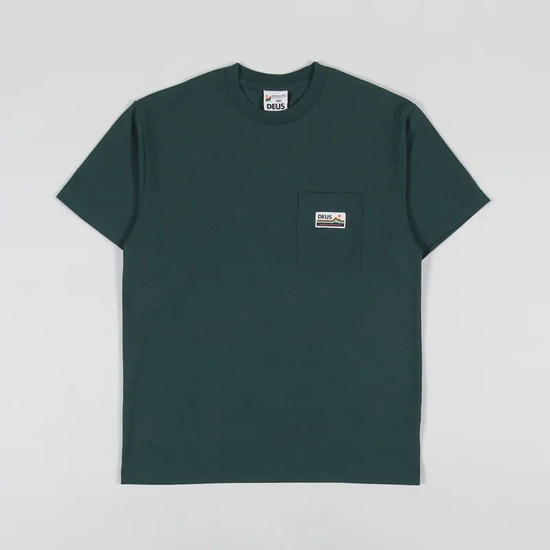 Deus Ex Machina Mens SS Tango Pocket T Shirt Trek Green