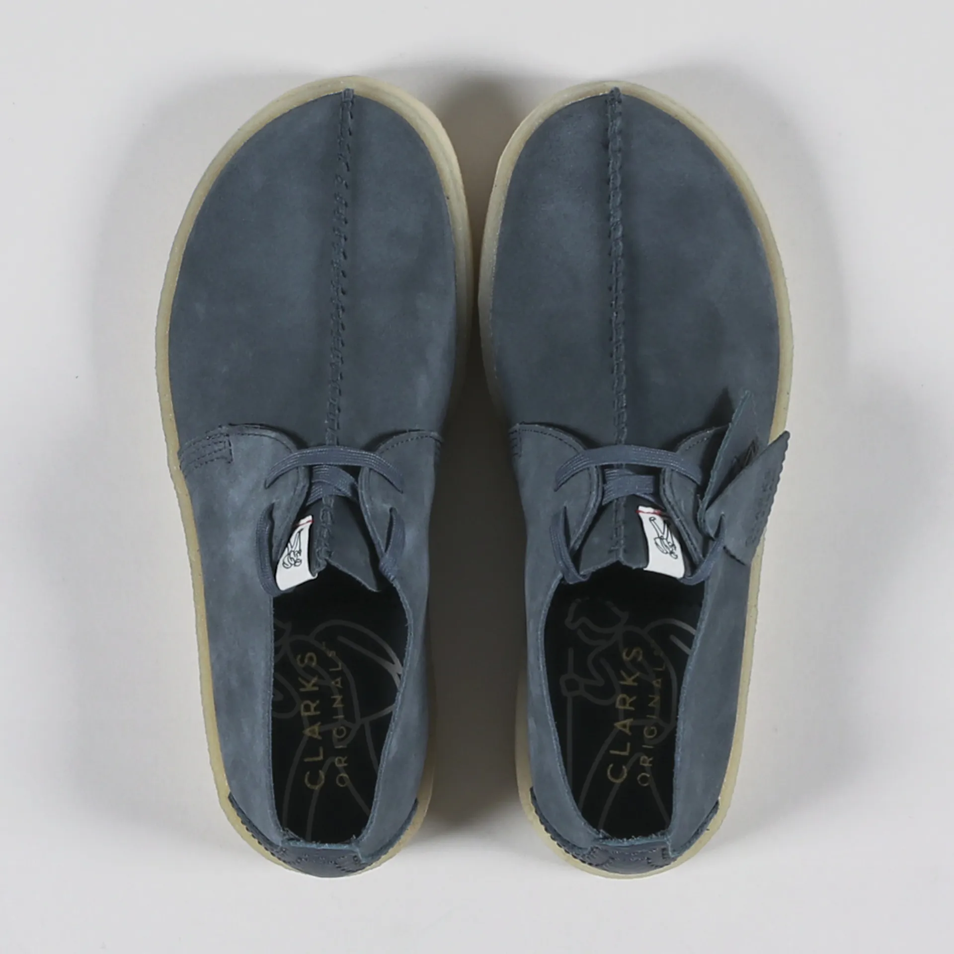 Clarks Originals Mens Desert Trek Cup Sole Shoes Blue Suede