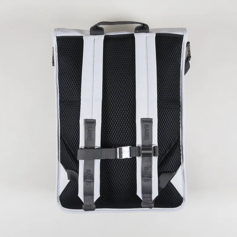 Rains Waterproof Trail Rolltop Backpack Ash Grey Rucksack