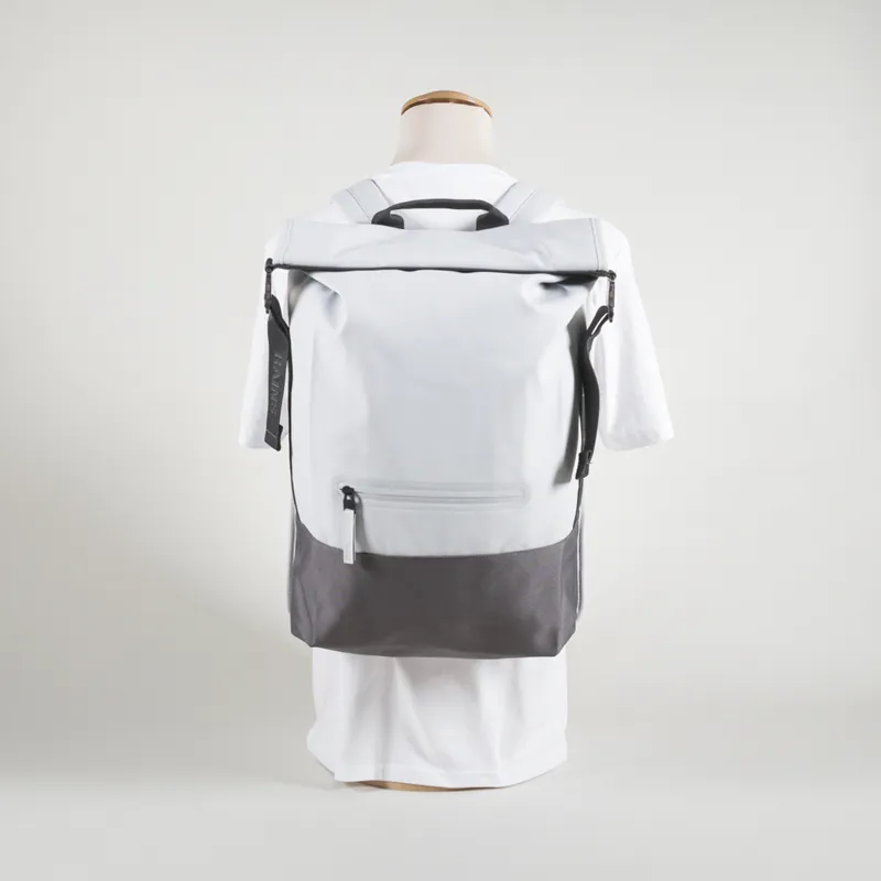 Rains Waterproof Trail Rolltop Backpack Ash Grey Rucksack