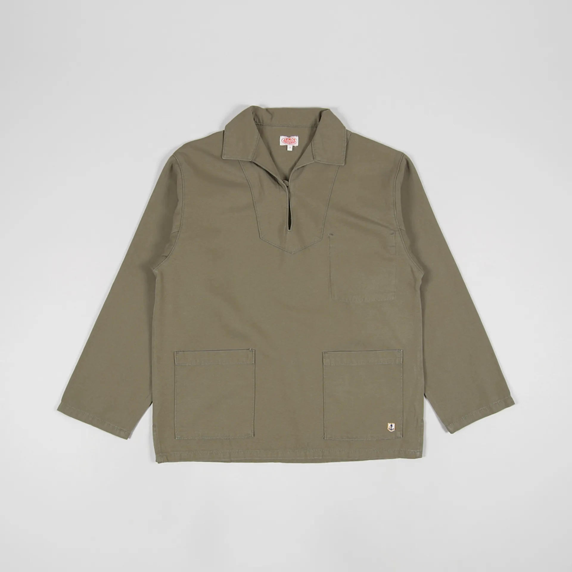 Armor Lux Mens Canvas Vareuse Heritage Smock Fern Jacket