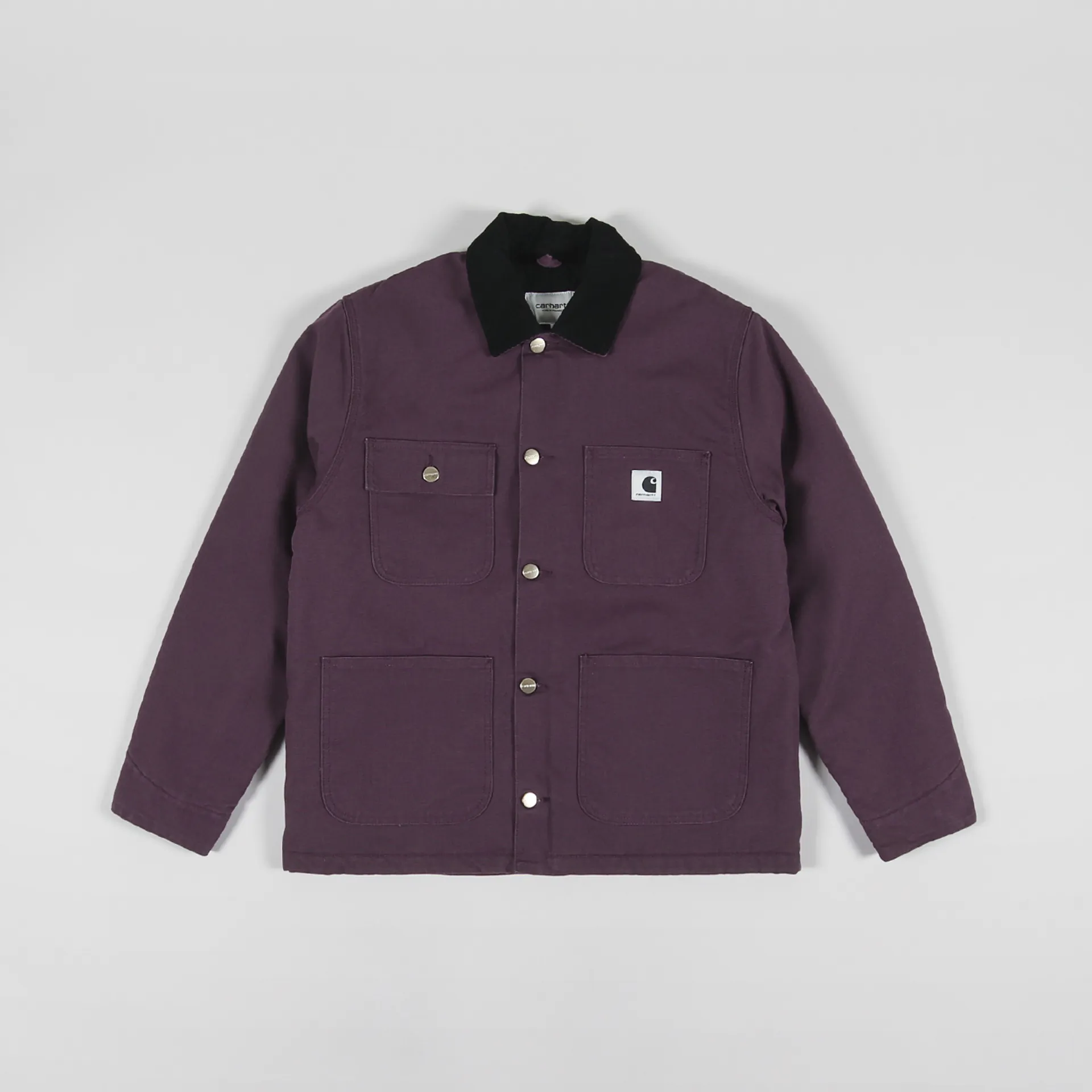 Carhartt WIP Womens Irving Coat Dark Plum Black Organic Canvas