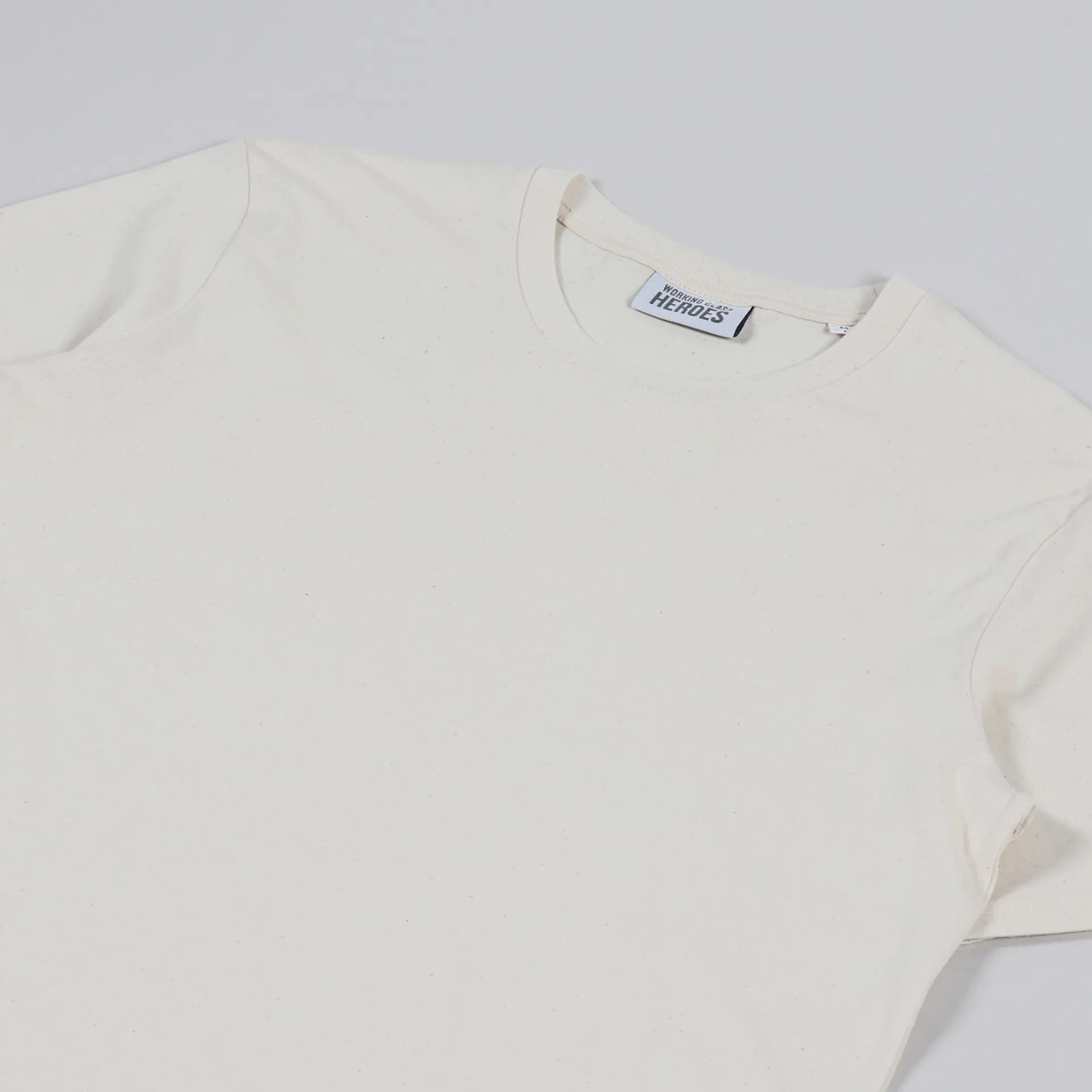 Working Class Heroes Mens Basic Organic Ss T Shirt Natural White