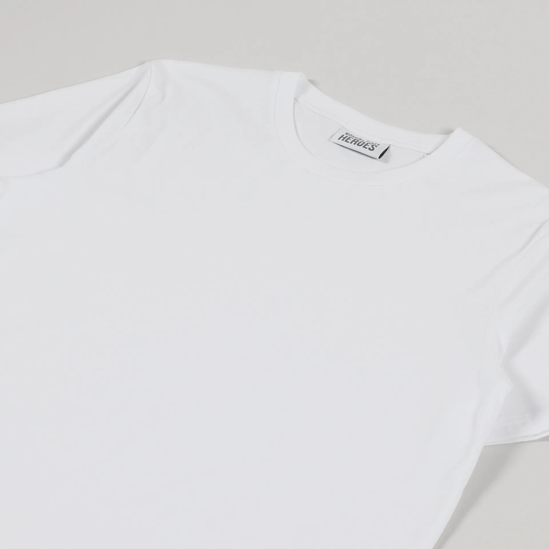 Working Class Heroes Short Sleeve Basic Organic T Shirt White