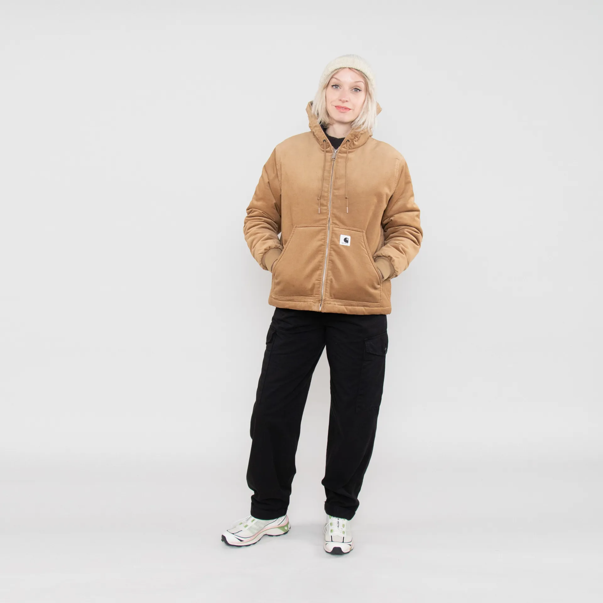 Carhartt WIP Womens Corduroy Millen Jacket Jasper Brown