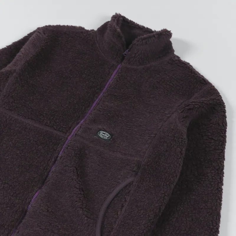 Snow Peak Mens Winter Wool Fleece Jacket Purple