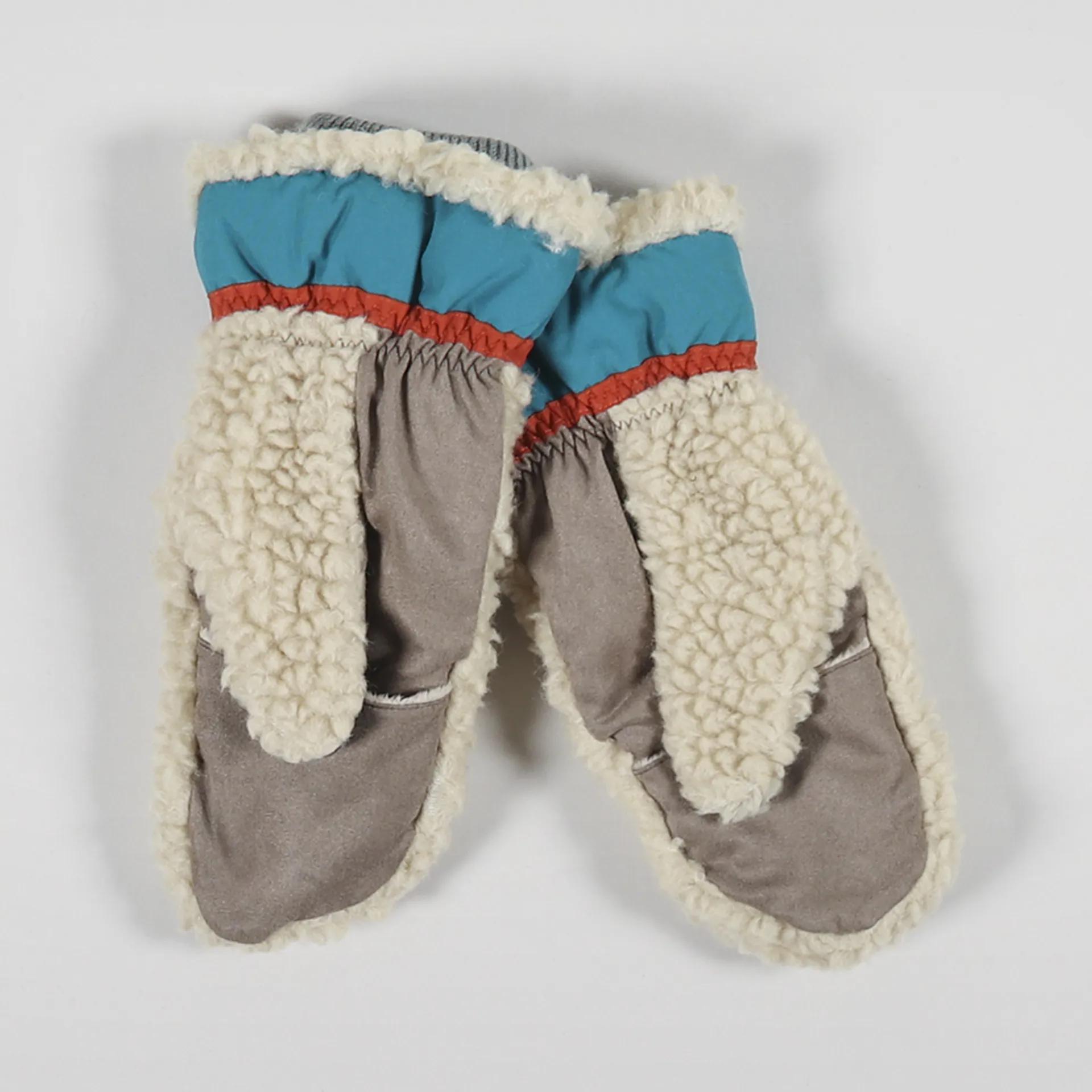 Elmer Wool Pile 5 Fingers Conductive Mittens Beige