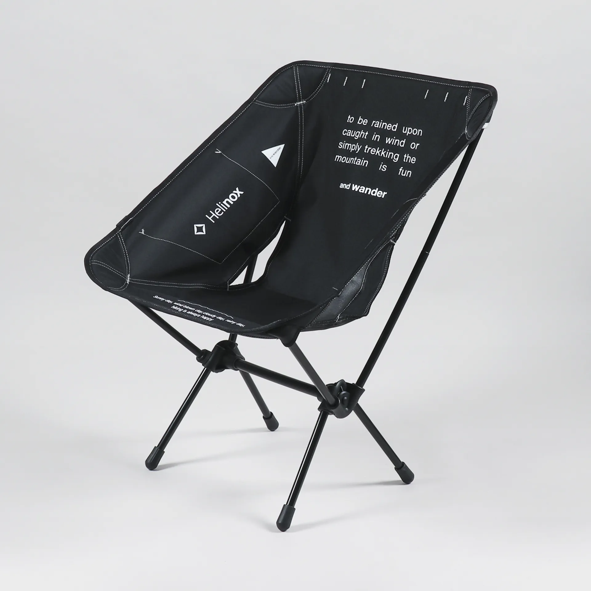 And Wander x Helinox Outdoor Camping Folding Chair Black