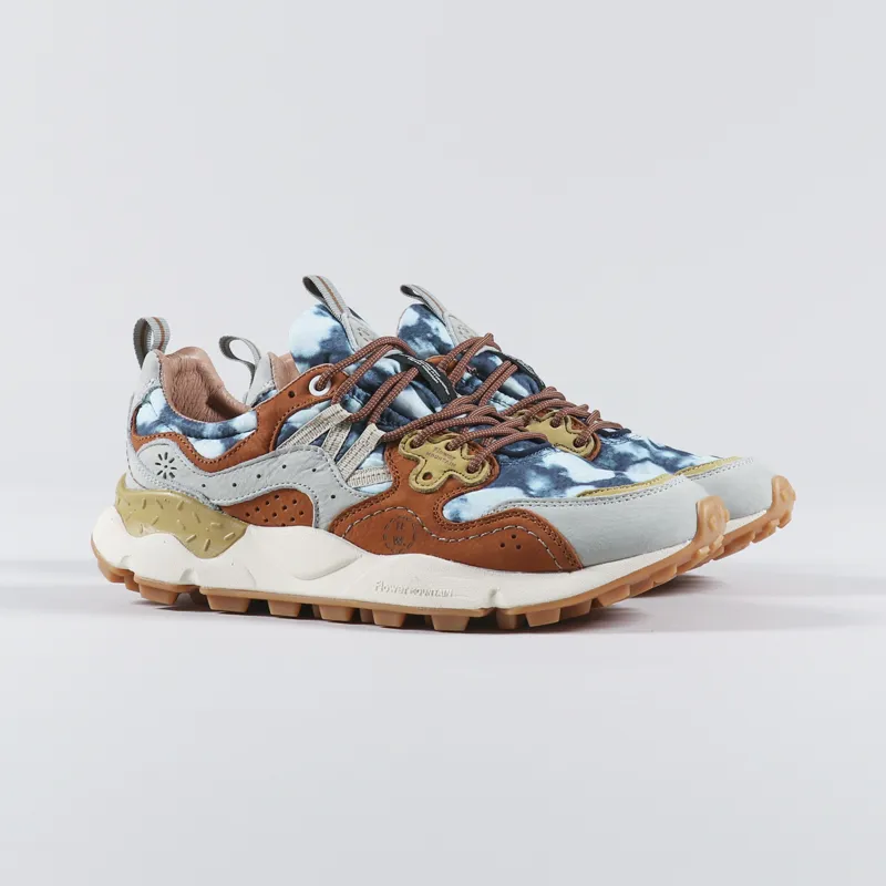 Flower Mountain Mens Universal Works Shoes Tie Dye Brown Navy