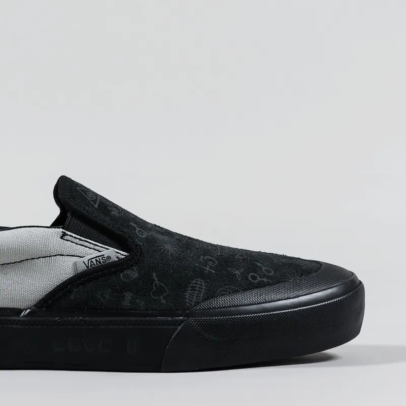 Vans x Cult BMX Slip On Shoes Black Grey