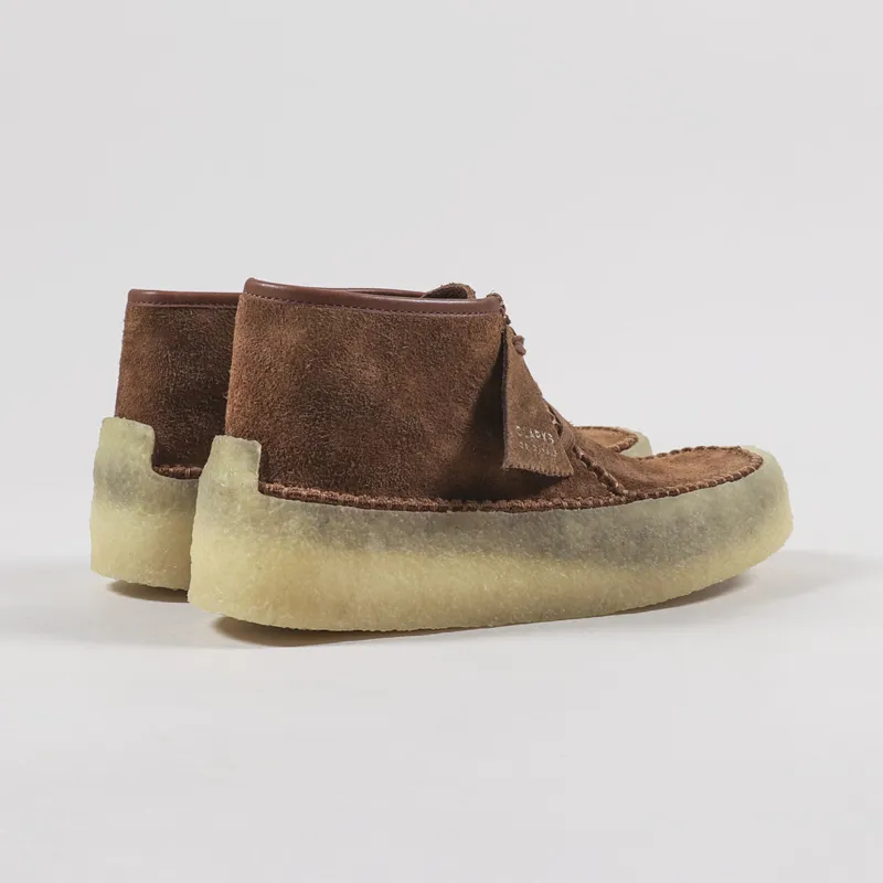 Clarks Originals Mens Moccasin Boot Caravan Shoes Cola Suede