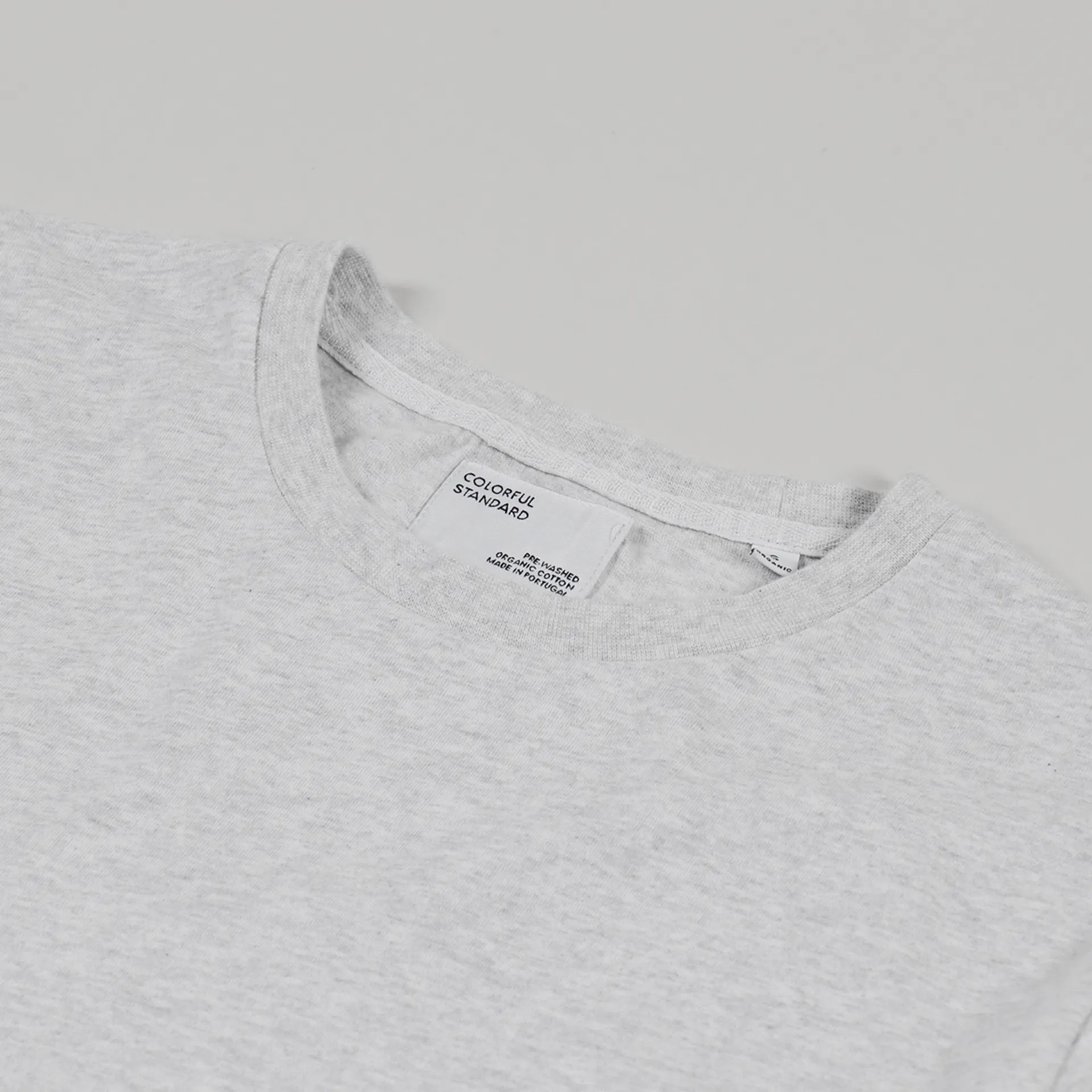 Colorful Standard Mens SS Classic Organic T Shirt Snow Melange