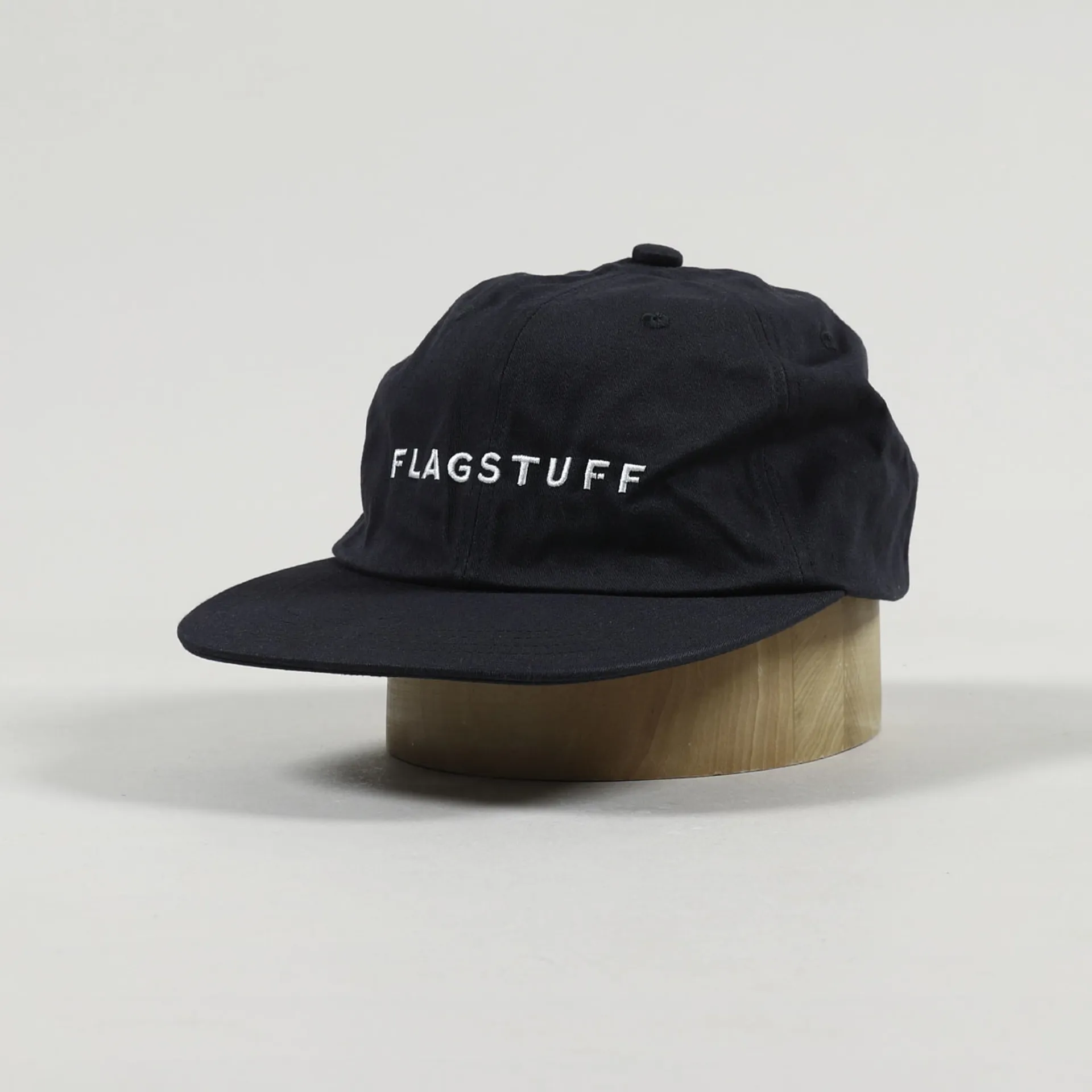 Flagstuff Mens Streetwear Embroidered Logo Cap Black Hat