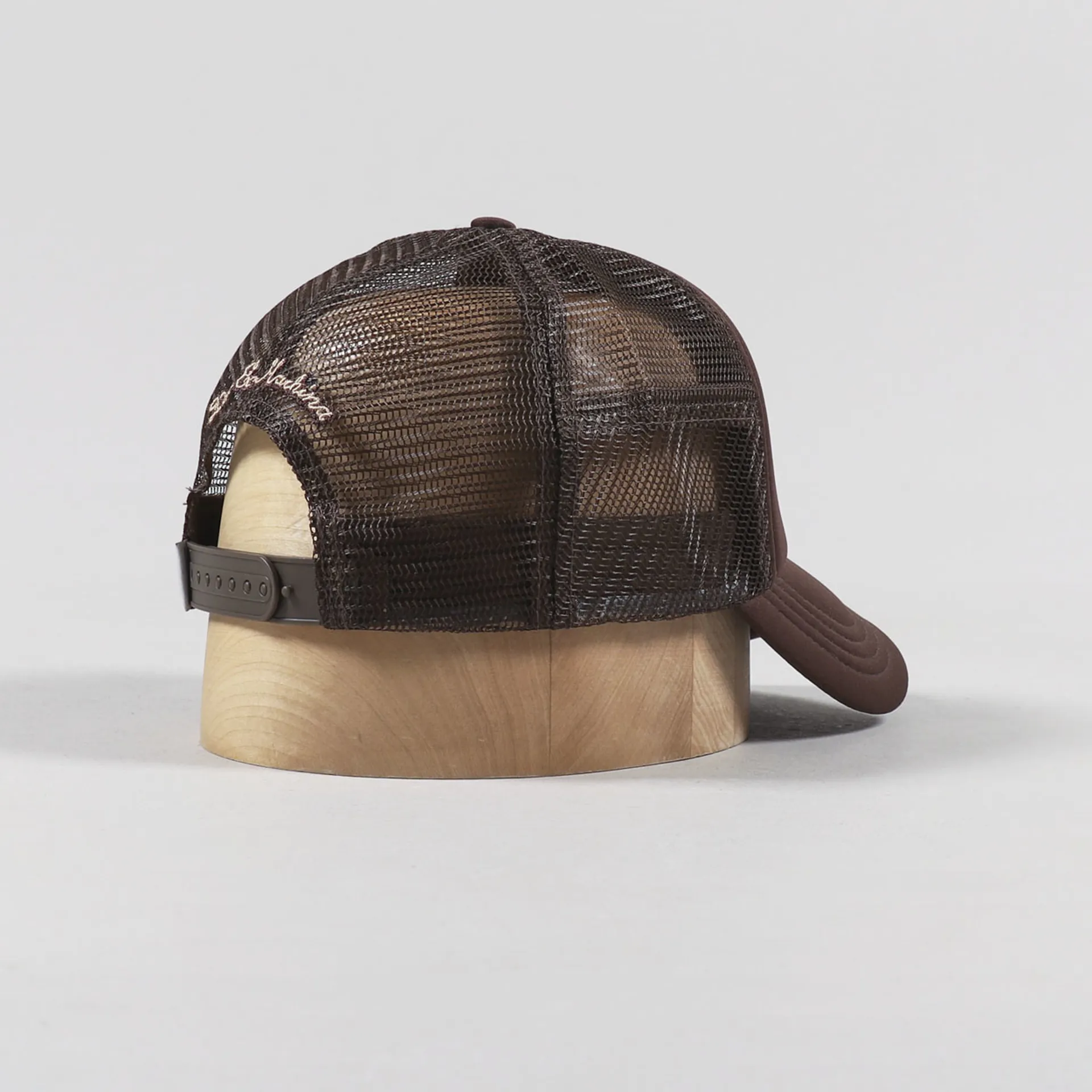 Deus Ex Machina Fleece Shield Logo Trucker Cap Brown Hat