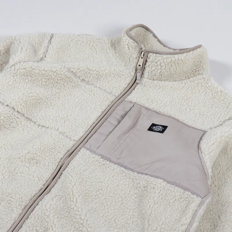 Dickies Lifestyle Mens Red Chute Fleece Jacket Light Taupe