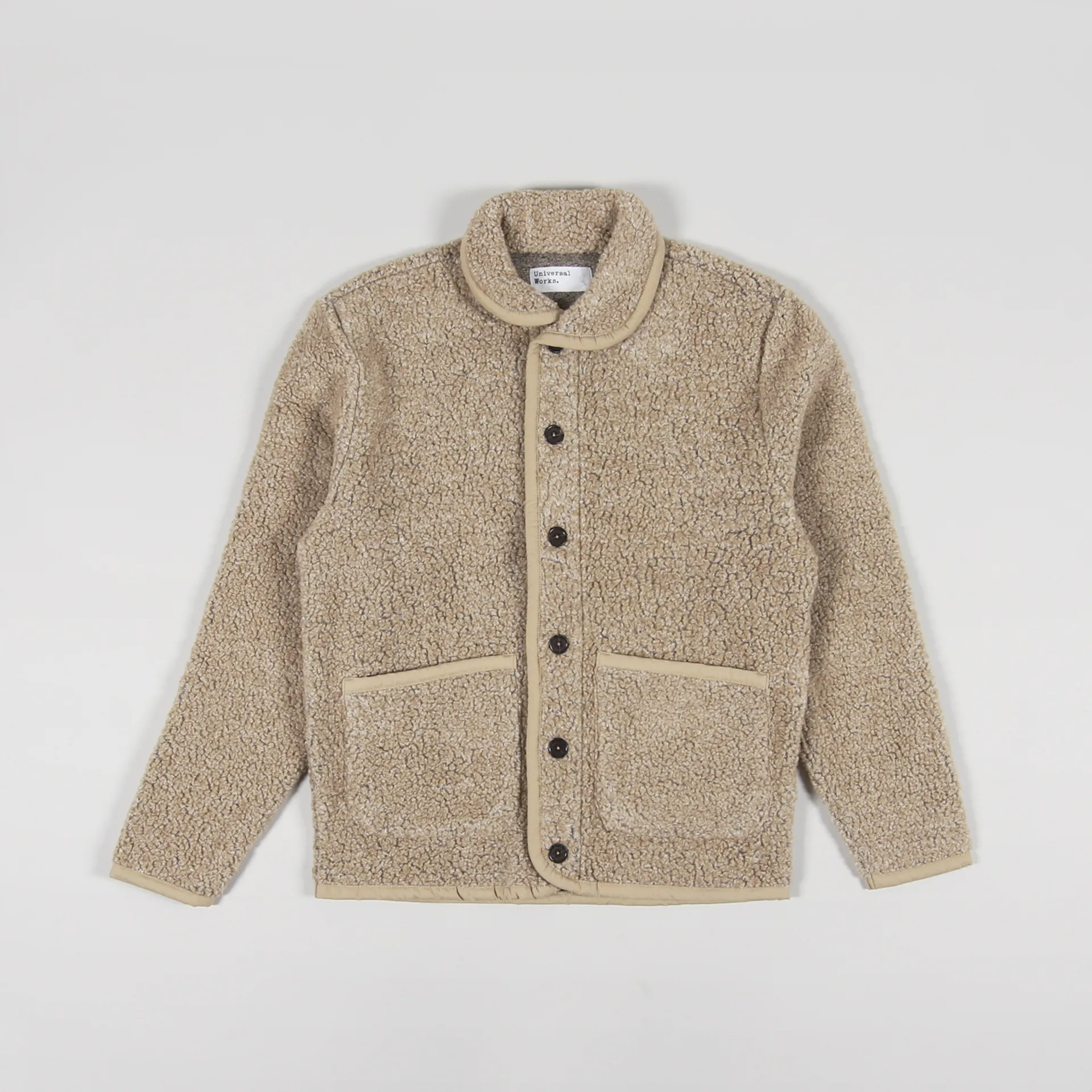 Universal Works Mens Lancaster Jacket Stone Shakespeare Fleece